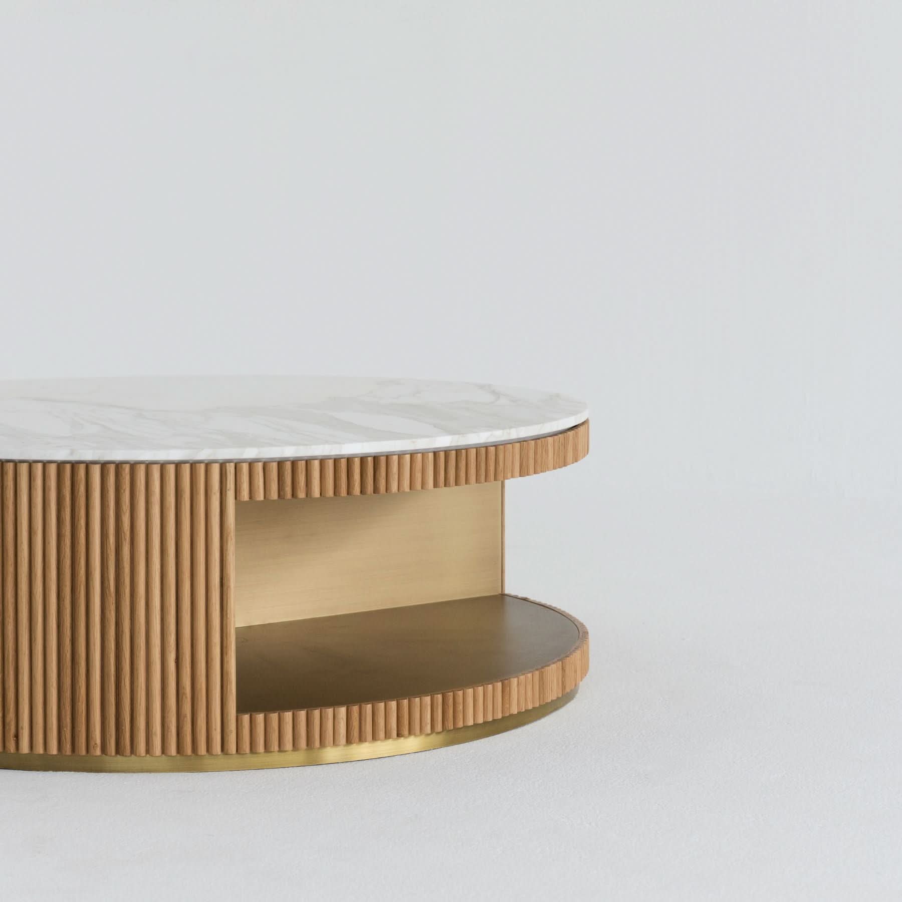 INFINITY COFFEE TABLE - MARBLE/BRASS – The Line Concept